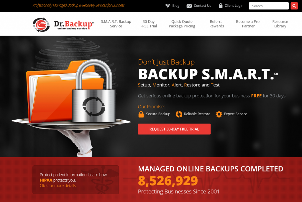A New Look for the Dr.Backup Website - Dr.Backup Data Protection Services